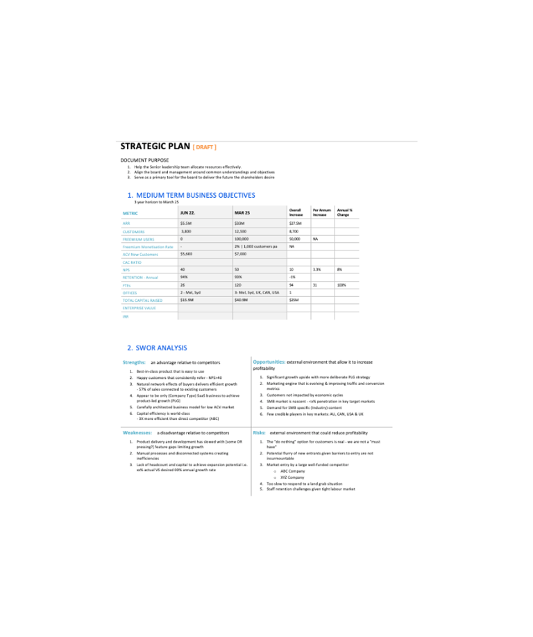 Download your 3 year strategic planning template | BoardPro
