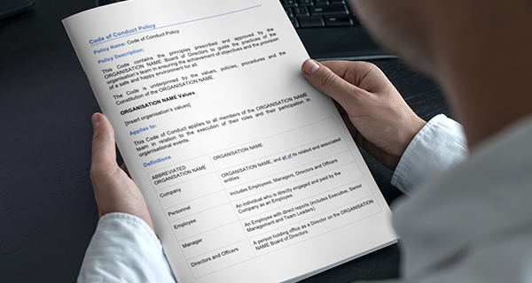 Board code of conduct policy template | BoardPro
