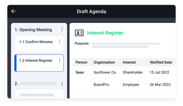 Interest Register | BoardPro