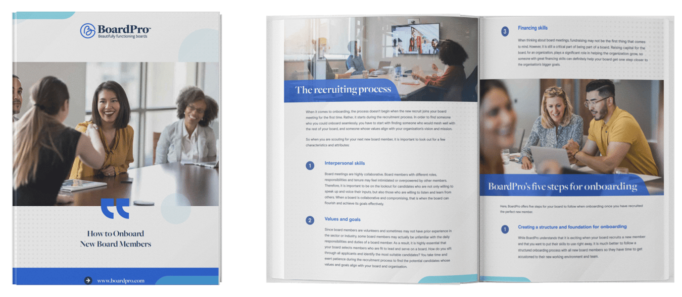 Onboarding new board members | BoardPro