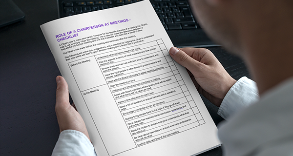 Role of chairperson checklist | BoardPro