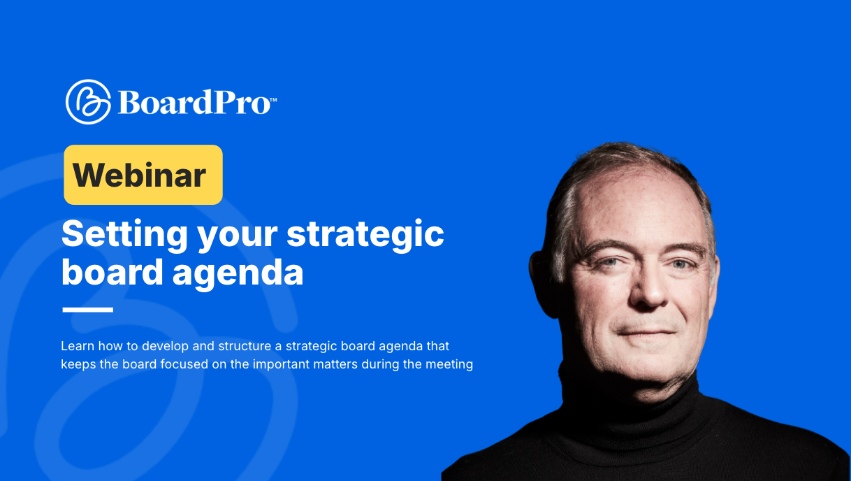 Setting your Strategic Board Agenda | BoardPro