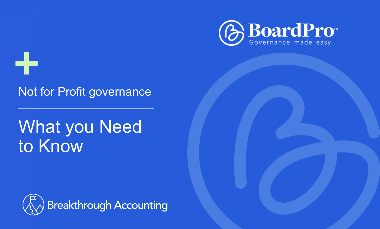 Not for Profit Governance - What you need to know | BoardPro